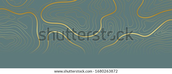 Luxury Gold Abstract Topographic Map Background Stock Vector (Royalty ...