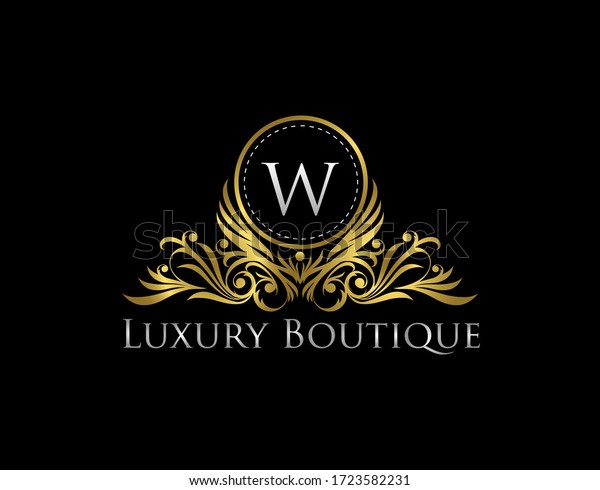 Luxury Gold Boutique Logo Vector Design Stock Vector (Royalty Free ...