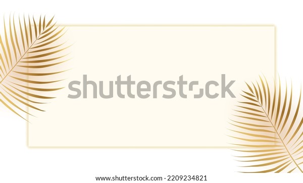 Luxury Gold Frame Gold Leaf Decoration Stock Vector (Royalty Free ...