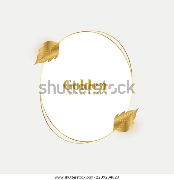Luxury Gold Frame Gold Leaf Decoration Stock Vector (Royalty Free ...