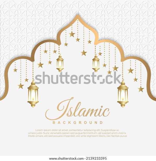 Luxury Gold Islamic Background Template Stock Vector (Royalty Free ...