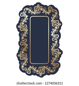 Luxury Gold Label Frame Stock Vector (Royalty Free) 1274036311 ...