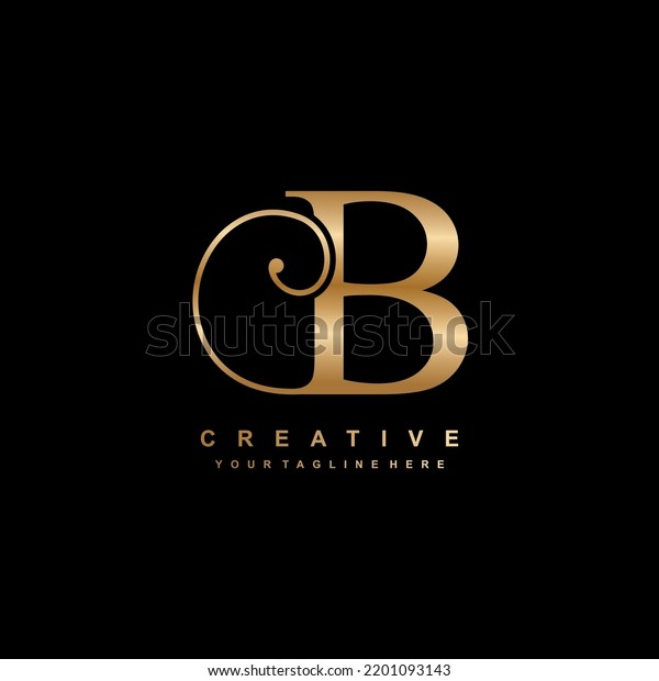 Luxury Gold Letter B Logo Design Stock Vector (Royalty Free) 2201093143 ...