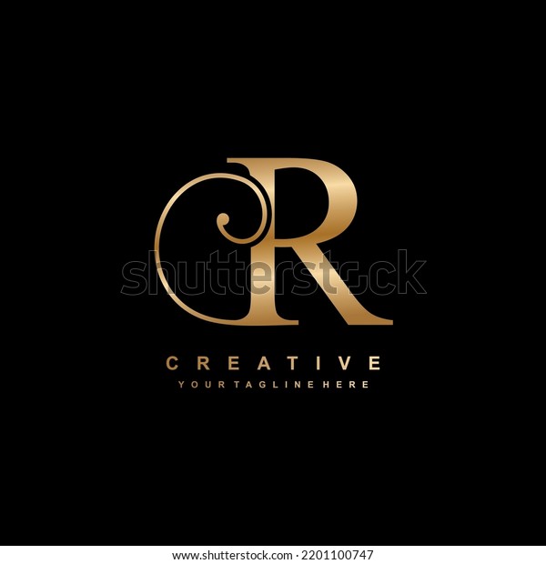 Luxury Gold Letter R Logo Design Stock Vector (Royalty Free) 2201100747 ...