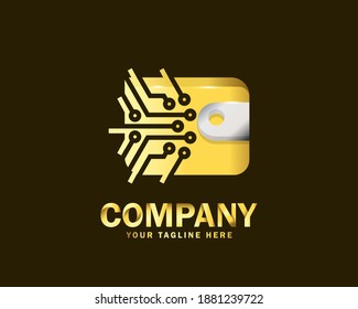 Luxury Gold Pocket Tech Logo Design Stock Vector (Royalty Free ...