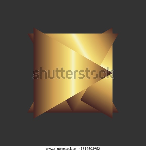 Luxury Gold Shape Logo Identity Stock Vector (Royalty Free) 1614603952 ...