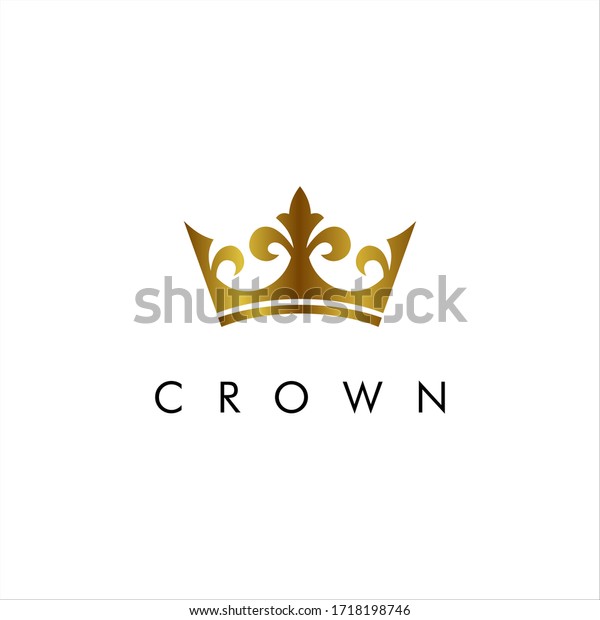 Luxury Golden Crown Modern Vector Design Stock Vector (Royalty Free ...
