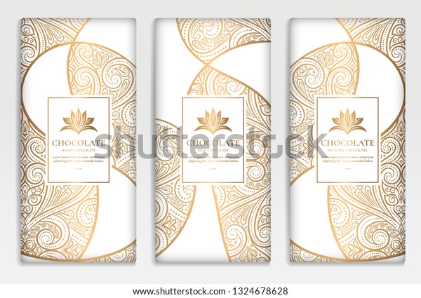 Luxury Golden Packaging Design Chocolate Bars: Vector có sẵn (miễn phí ...