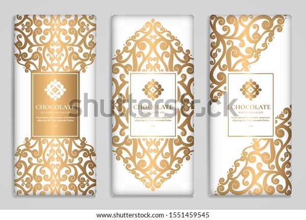 Luxury Golden Packaging Design Chocolate Bars: vetor stock (livre de ...