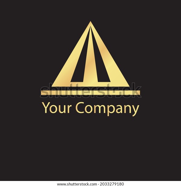 Luxury Golden Triangle Logo Suitable Business Stock Vector (Royalty ...