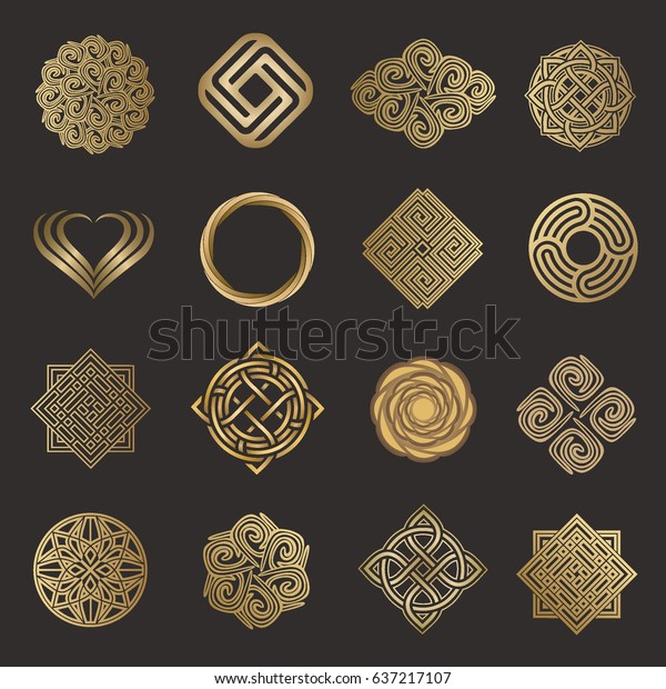 Image vectorielle de stock de Ensemble d'icônes de luxe. Image ...