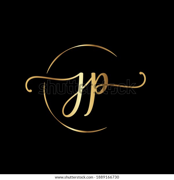 Luxury Initials Logo Jp Vector Gold Stock Vector (Royalty Free ...