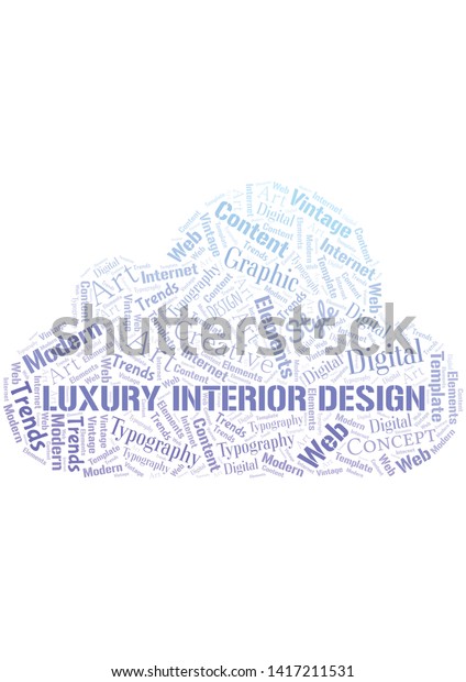Luxury Interior Design Word Cloud Wordcloud Stock Vector (Royalty Free ...