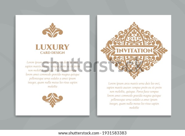 Luxury Invitation Card Design Vector Vintage Stock Vector (Royalty Free ...