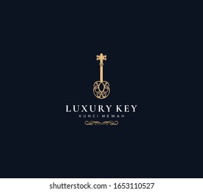 Luxury Key Logo Dark Background Symbol Stock Vector (Royalty Free ...