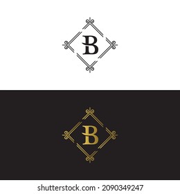 Luxury Letter B Mark Logo Monogram Stock Vector (Royalty Free ...