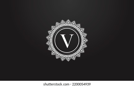 Luxury Logo Design Vector V Stock Vector (Royalty Free) 2200054939 ...