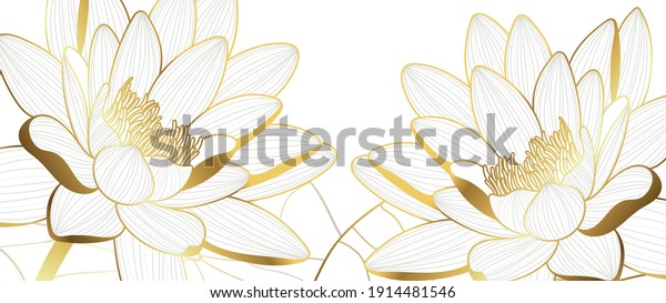 Luxury Lotus Background Vector Golden Lotus Stock Vector (Royalty Free ...