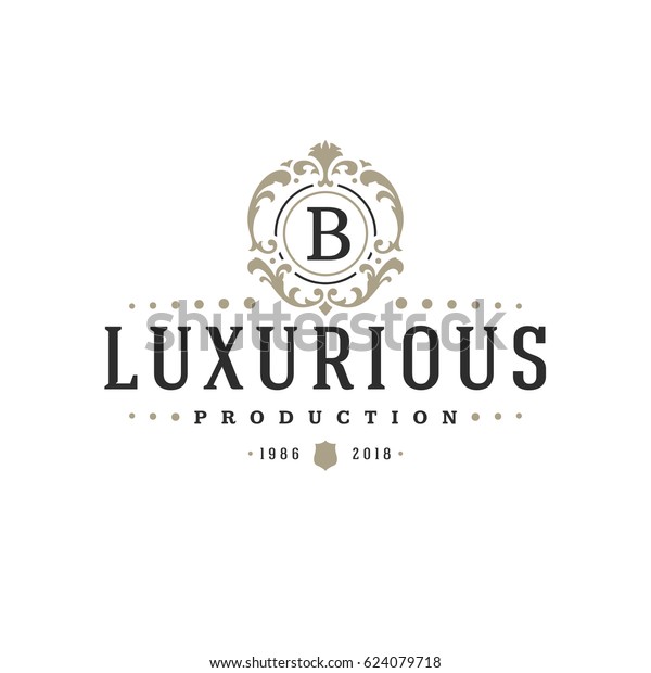 Luxury Monogram Logo Template Vector Object Stock Vector (Royalty Free ...