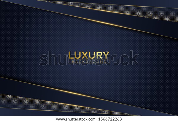 Luxury Navy Blue Background Glitter Gold: เวกเตอร์สต็อก (ปลอดค่า ...