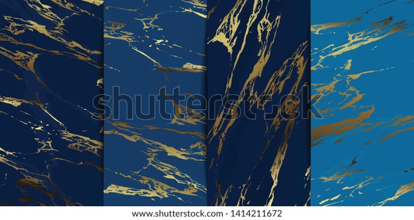 Luxury Navy Blue Marble Background Texture Stock Vector (Royalty Free ...