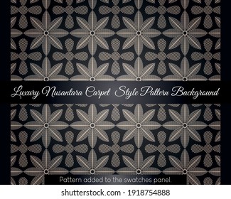 Luxury Nusantara Carpet Style Pattern Background Stock Vector (Royalty ...