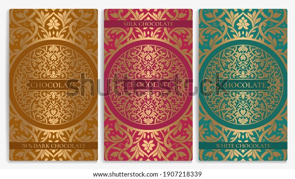 Luxury Packaging Design Chocolate Bars Vintage 库存矢量图（免版税）1907218339 ...