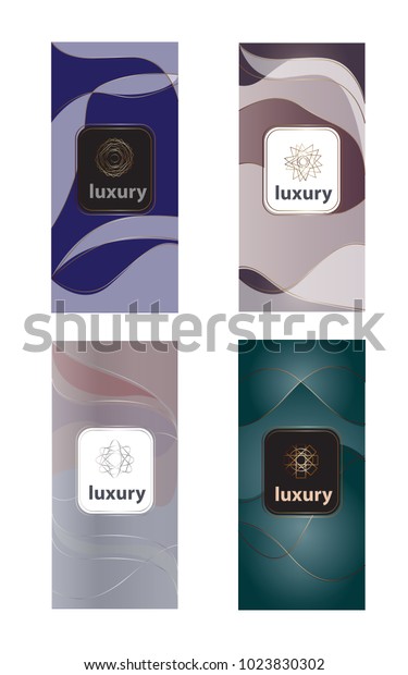 Luxury Packaging Design Set Isolated On Stock Vector (Royalty Free ...