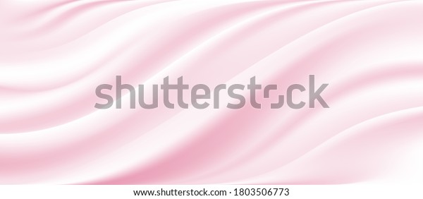 Luxury Pink Fabric Texture Backgroundcloseup Rippled Stock Vector ...