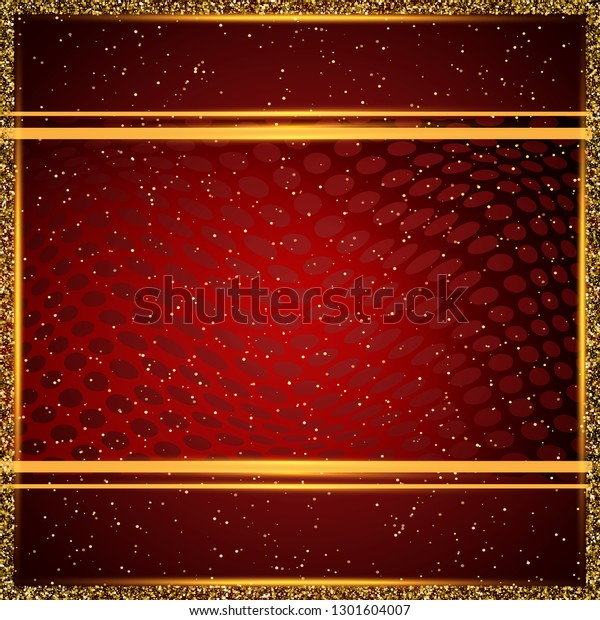 Luxury Red Gold Background Design Presentation Stock Vector (Royalty ...
