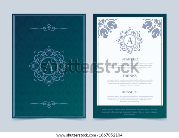 Luxury Restaurant Menu Design Template Ornate Stock Vector (Royalty ...
