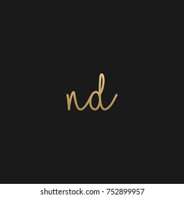 Luxury Signature Style Initial Based Nd Stock Vector (Royalty Free ...