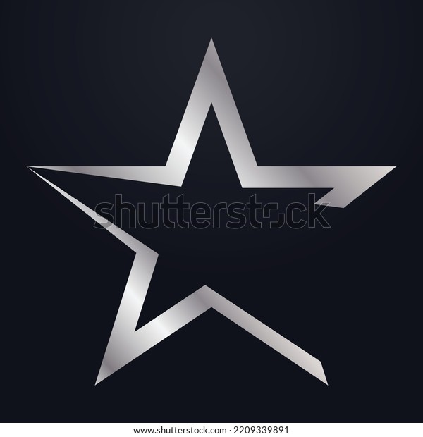 Luxury Silver Star Logo Symbol Vector Stock Vector (Royalty Free ...