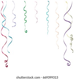 Luxury Streamer Ribbons Set Isolated On Stock Vector (Royalty Free ...
