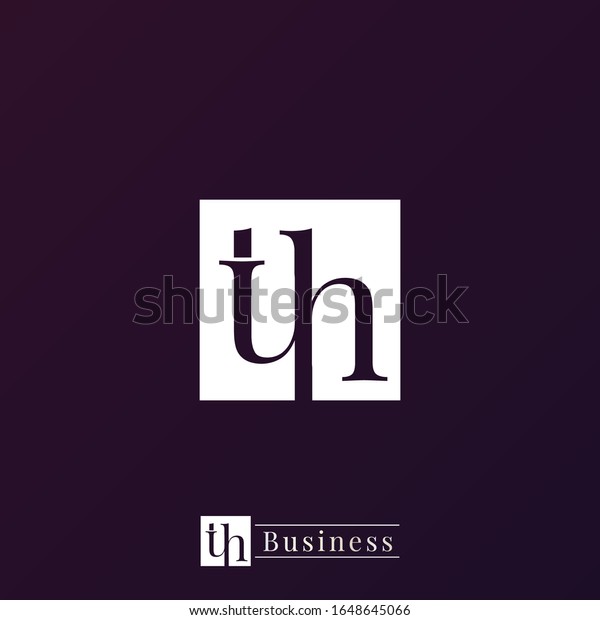 Luxury Th Monogram Letter Template Wedding Stock Vector (Royalty Free ...