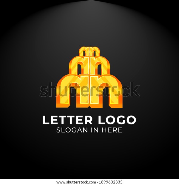 Luxury Vector Logotype Double Letter N Stock Vector (Royalty Free ...