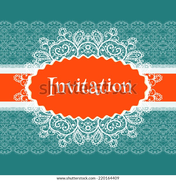 Luxury Vintage Frame Template Invitation Design Stock Vector (Royalty ...