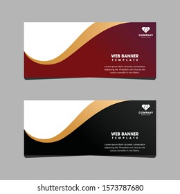 Luxury Web Banner Design Professional Web Stock Vector (Royalty Free ...