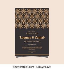 Luxury Wedding Invitation Card Vector Rich Stock Vector (Royalty Free ...