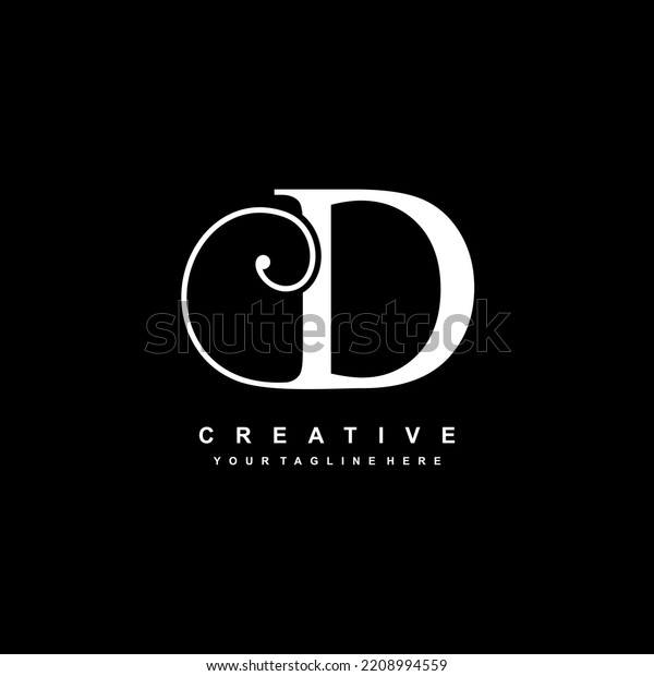Luxury White Letter D Logo Design Stock Vector (Royalty Free ...