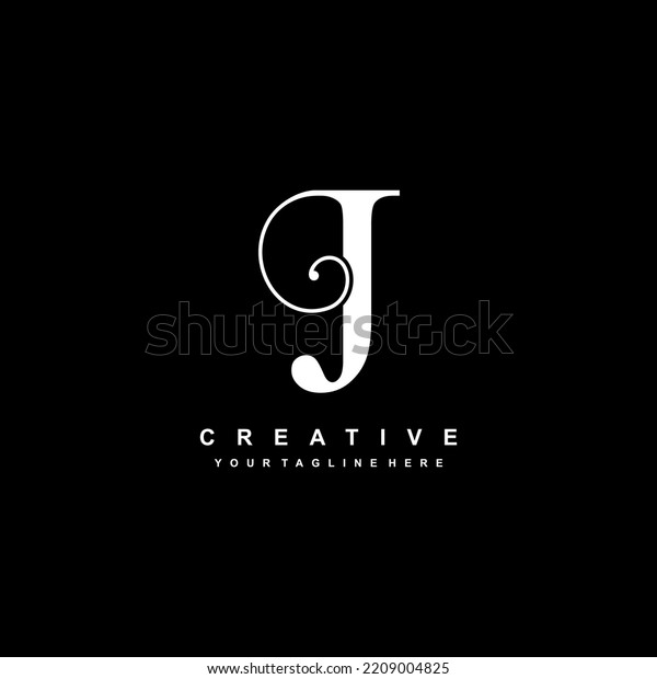 Luxury White Letter J Logo Design Stock Vector (Royalty Free ...