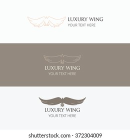Luxury Wing Logo Angel Logo Vector Stock Vector (Royalty Free ...