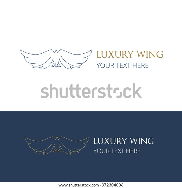 Luxury Wing Logo Angel Logo Vector Stock Vector (Royalty Free ...