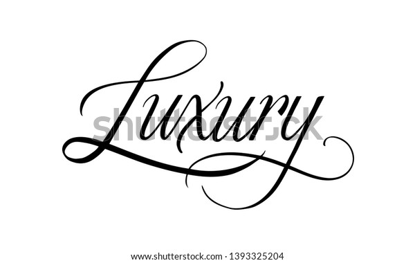 Luxury Word Calligraphy Vector Elegant Flourish Stock Vector (Royalty ...