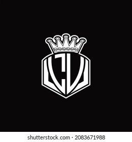 Lv Logo Monogram Luxury Emblem Shape Stock Vector (Royalty Free) 2083671988