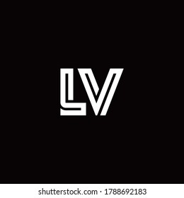 Lv Monogram Logo Abstract Line Design Stock Vector (Royalty Free ...