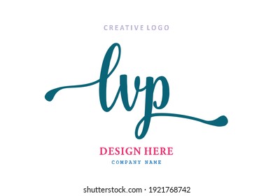 Lvp Lettering Logo Simple Easy Understand Stock Vector (Royalty Free ...