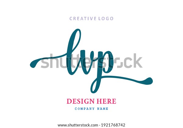 Lvp Lettering Logo Simple Easy Understand Stock Vector (Royalty Free ...