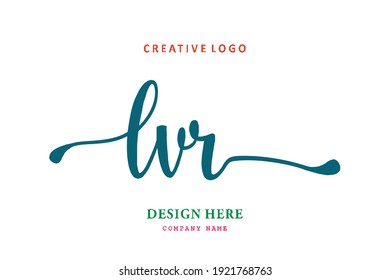 Lvr Lettering Logo Simple Easy Understand Stock Vector (Royalty Free ...