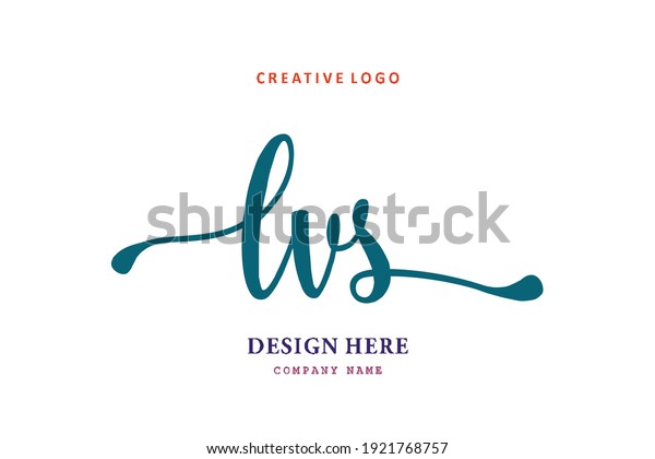 Lvs Lettering Logo Simple Easy Understand Stock Vector (Royalty Free ...